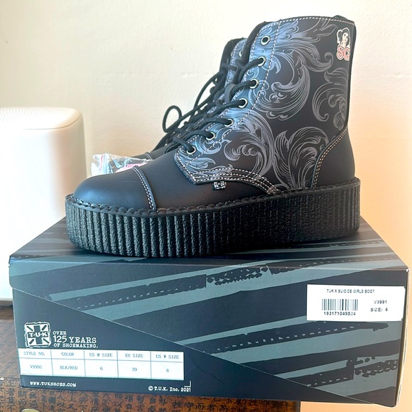 tuk | Shoes | Nib Nwt Tuk X Suicidegirls Sg Viva Mondo Creeper Creepers Boot Sz 8 Eu 39 | Poshmark